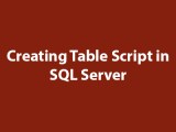 Creating Table Script In Sql Server Mssql Query