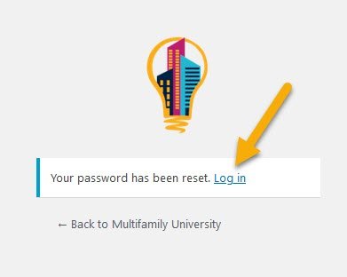 pswd reset confirmation - Multifamily University