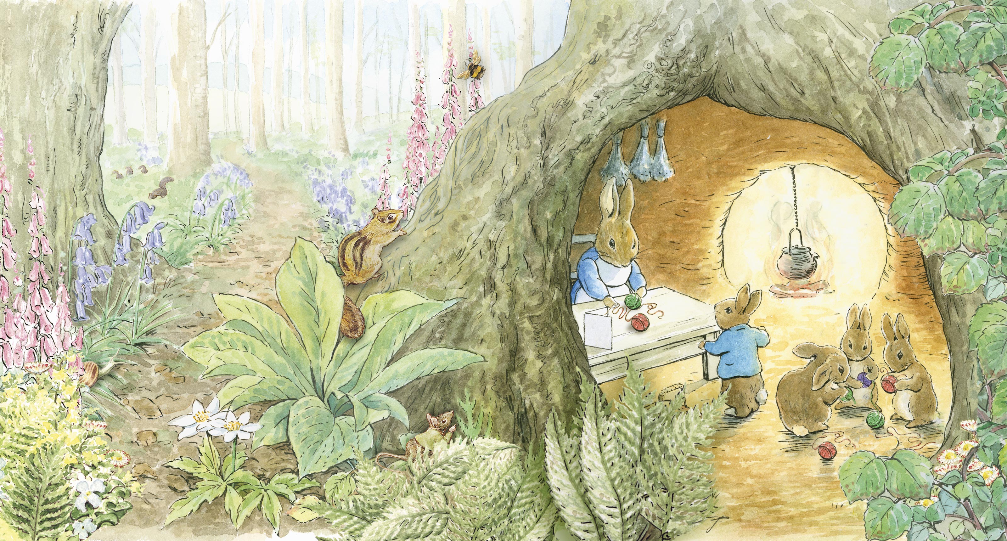 Rabbit Burrow Illustration 290 Rabbit Burrow Stock Illustrations