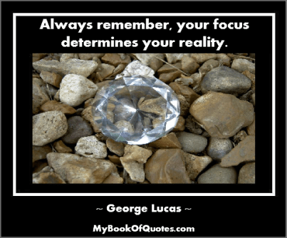 Always Remember, Your Focus Determines Your Reality - MyBookOfQuotes.com