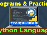 Python Important Programs And Practical S My Cs Tutorial Cbse Skill