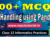 Class 12 Informatics Practices Data Handling Using Python Pandas I Mcqs