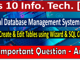 Class 10 Information Technology Code 402 Mcqs Question Answer Notes