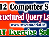 Class 12 Computer Science Structured Query Language Sql Ncert Book