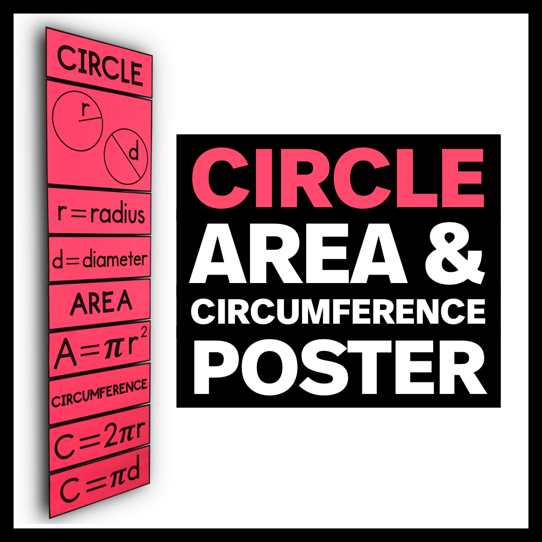 My Math Resources - Area & Circumference of a Circle Poster