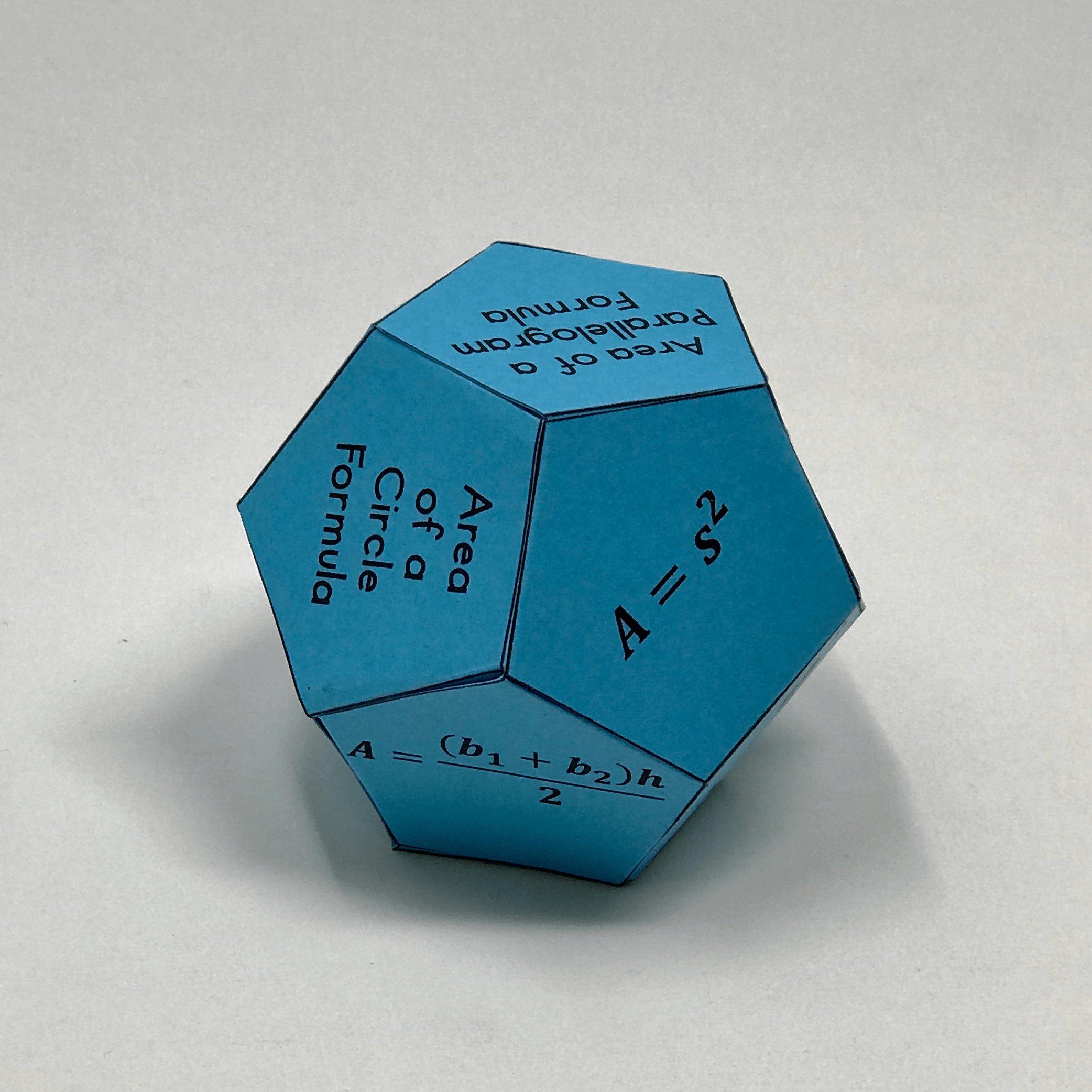 My Math Resources - Area Formulas 3D Flash Cards