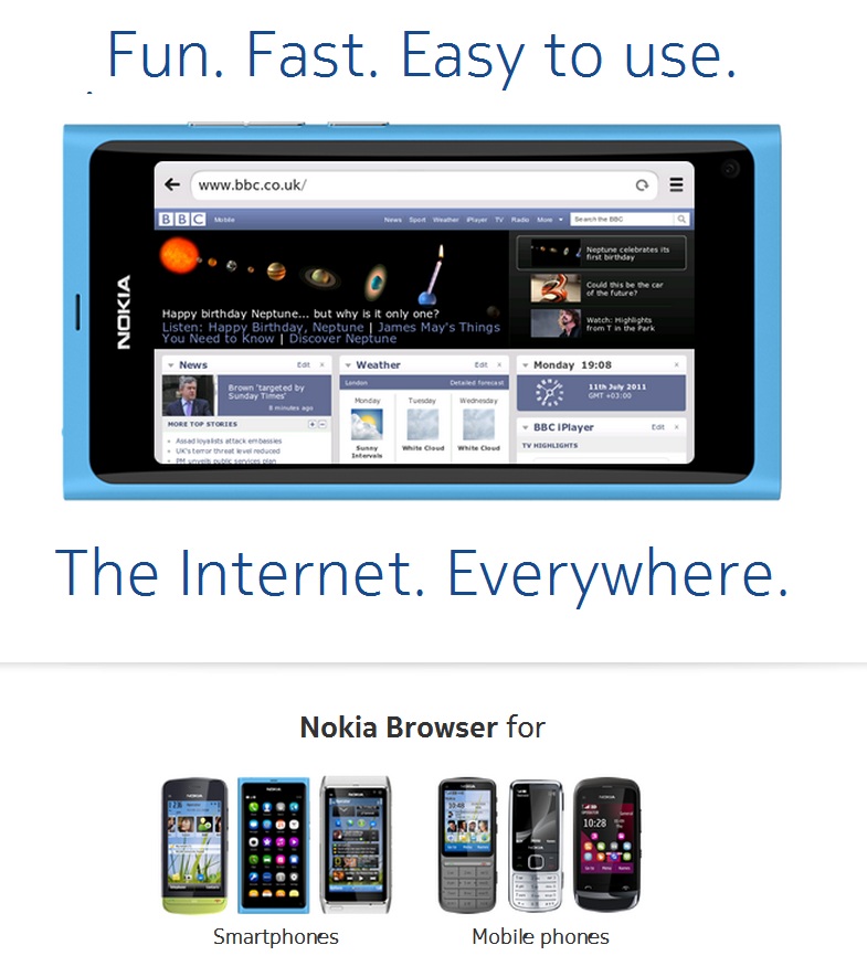 New Nokia site about Nokia Browsers for smartphones and mobile phones. : My Nokia Blog - 200