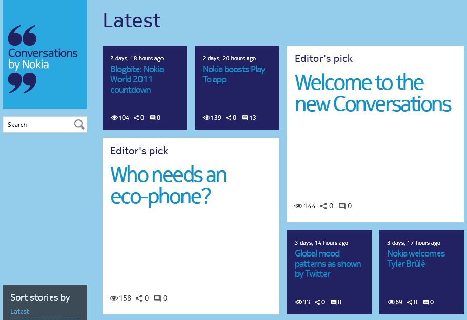 Nokia going Metro: New Conversations website : My Nokia Blog - 200