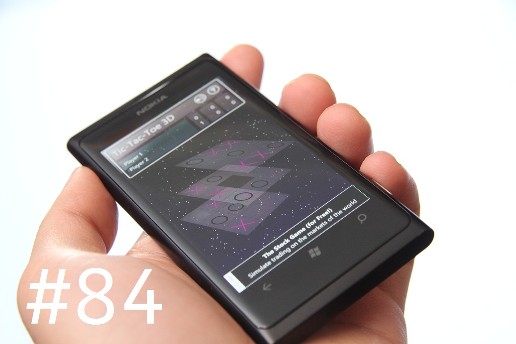 Lumiappaday #84: Tic Tac Toe 3D demoed on the Nokia Lumia 800 : My ...