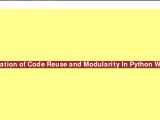 Code Reuse And Modularity In Python With Pygame Module My Project Ideas