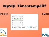 Mysql Timestampdiff Mysqlcode