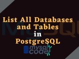 Postgresql Show All Databases And Tables Using Psql Mysqlcode