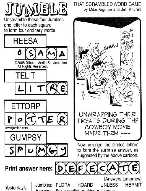 Jumble! | Contemptible Comics