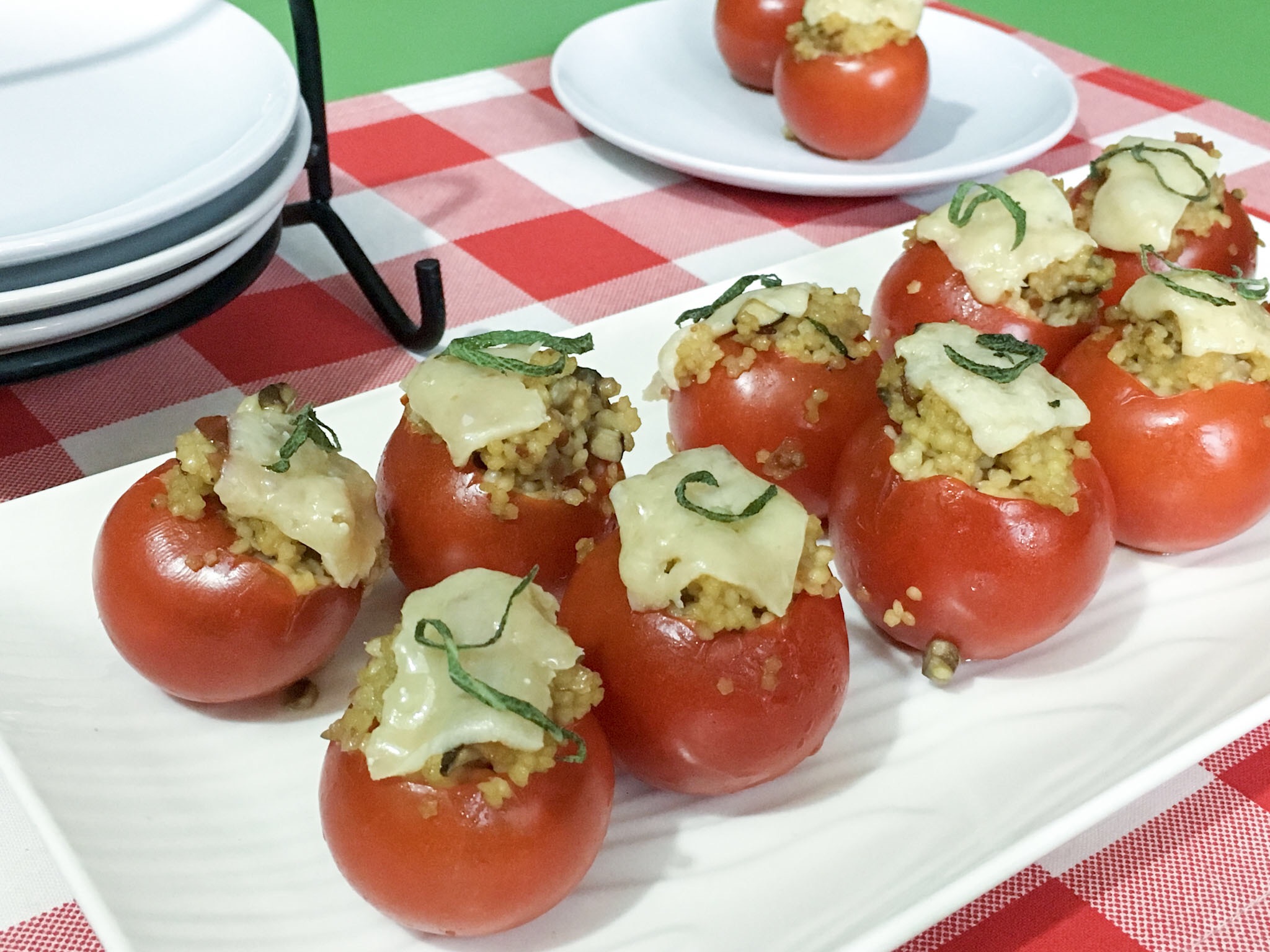 Pancetta & Mushroom Tomato Bites Appetizer – My World Simplified