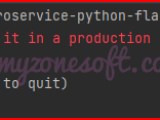 Microservice Using Python Flask And Sqlite Database Myzonesoft