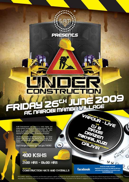 Party: Under Construction, Jun 26 2009 @ Mamba Village | Nairobi Now ...