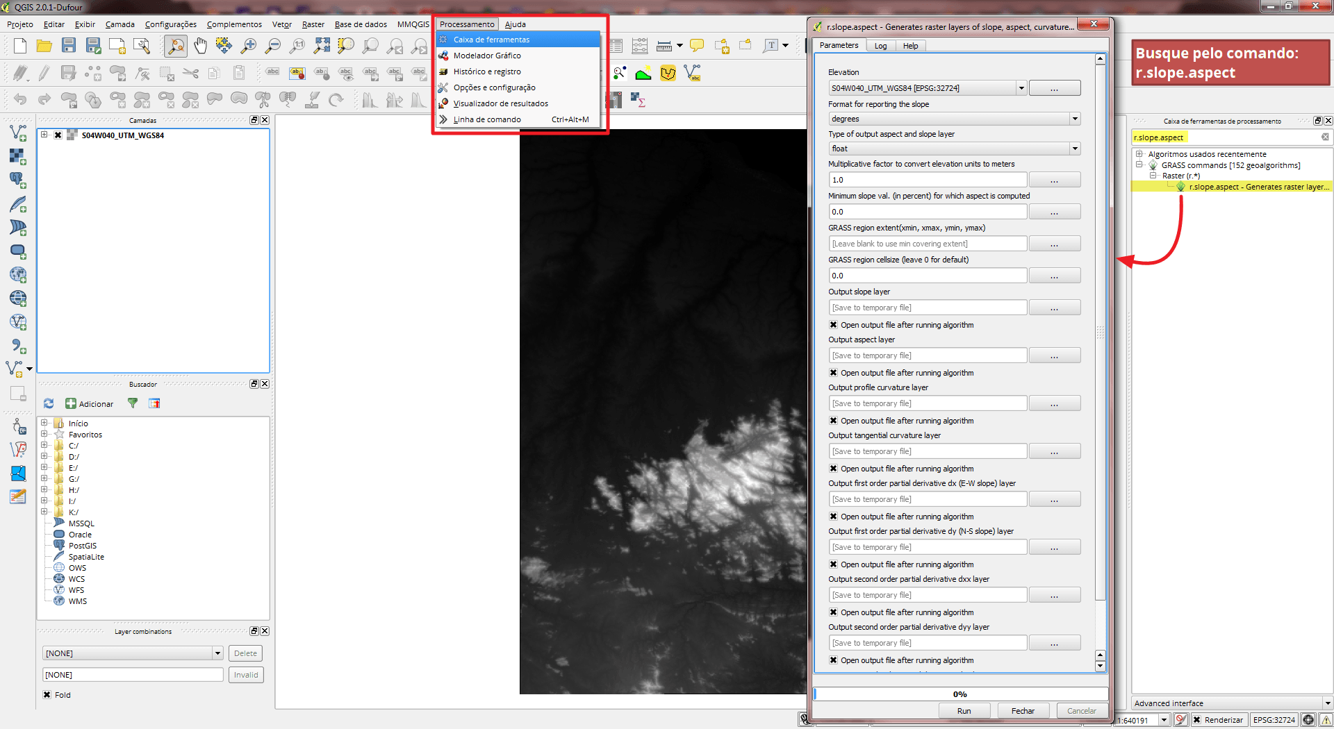 Cálculos de declividade no QGIS, veja como fazer. – Narcélio de Sá