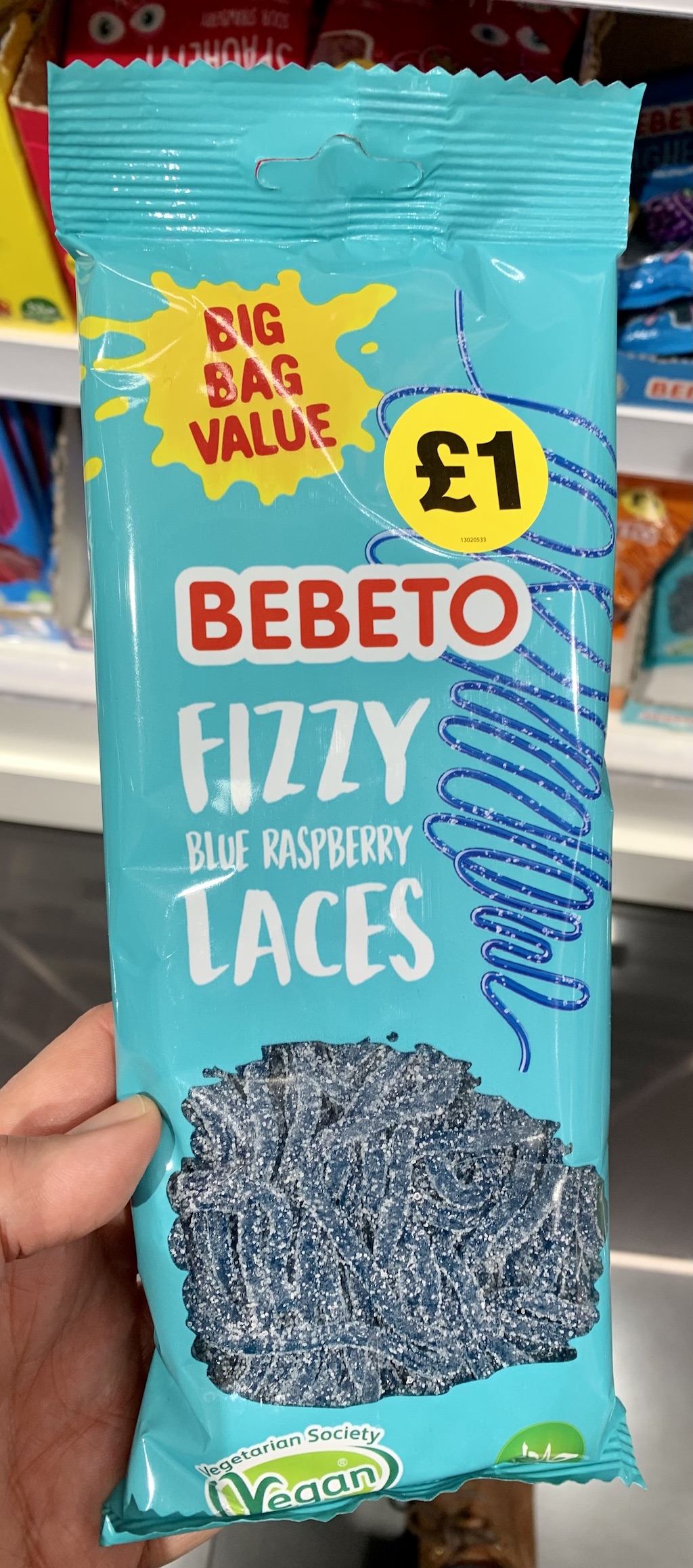 Bebeto Fizzy Laces Blue Raspberry Vegan - naschkater.com - das ...