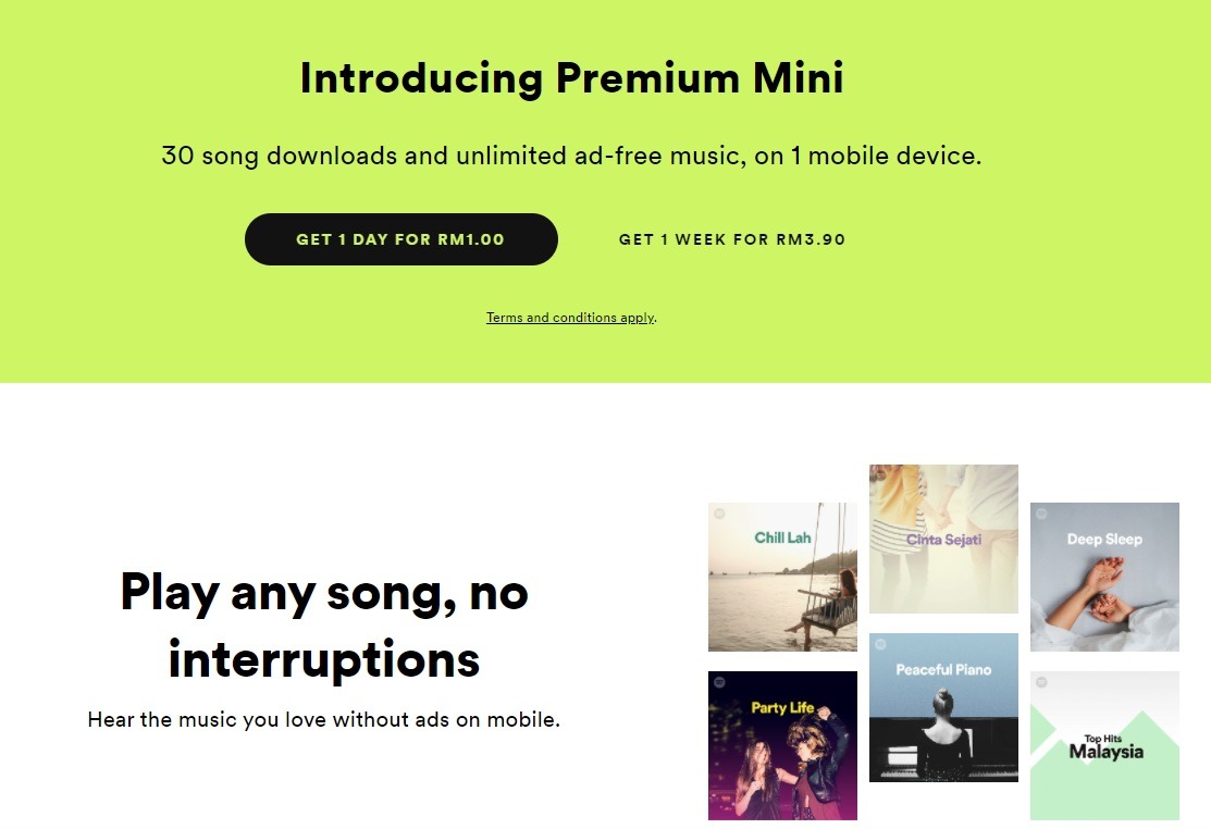 All new Premium Mini subscription plan for Spotify packs all paid ...