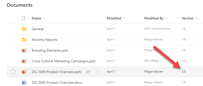 How to add a Version column to modern SharePoint list and library views ...
