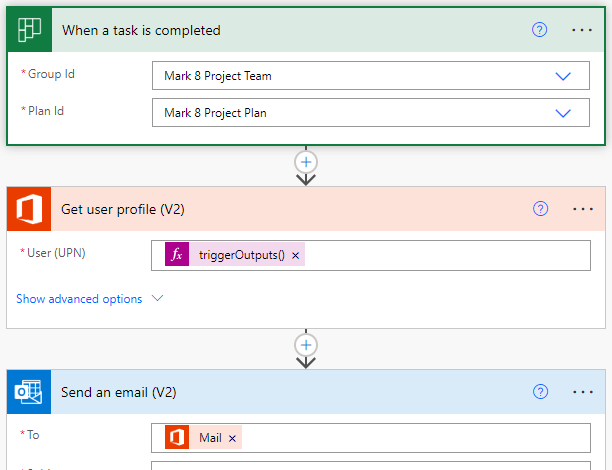 How to send an email when a Planner task is completed using Power ...