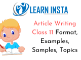 Article Writing Class 11 Format Examples Samples Topics Ncert Mcq