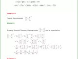 Class 11 Maths Chapter 8 Binomial Theorem Solution