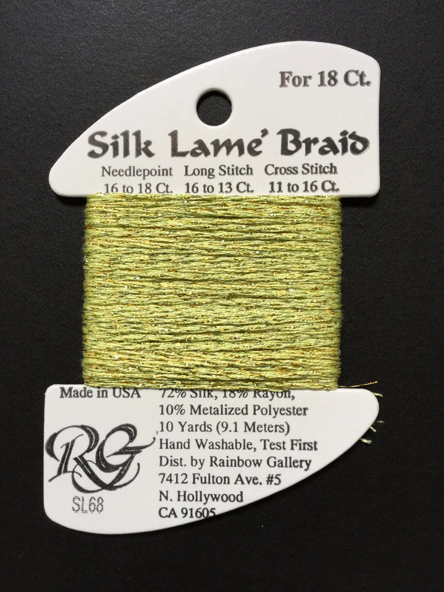 Silk Lame Braid 18 Needlepoint Joint