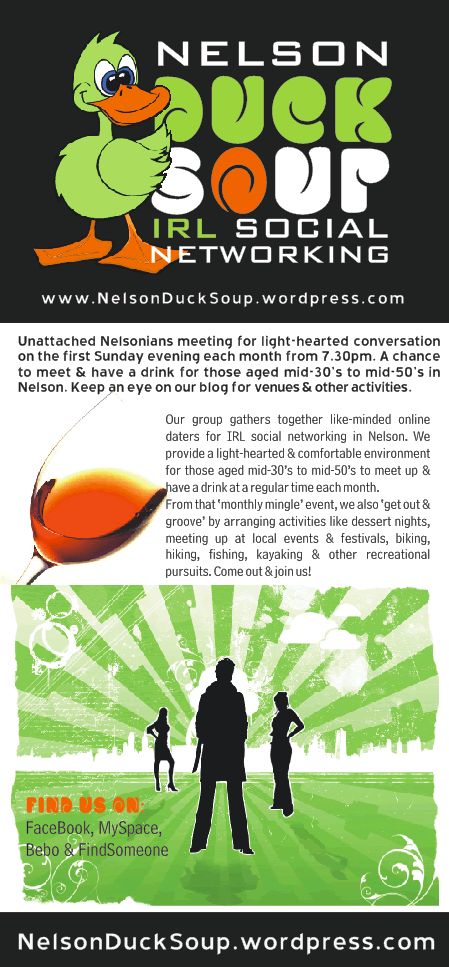Rack Card sample | Nelson Duck Soup