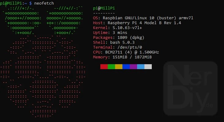 HowTo: Raspberry Pi - Retrieve Linux system information with Neofetch - nerdiy.de - DIY ...