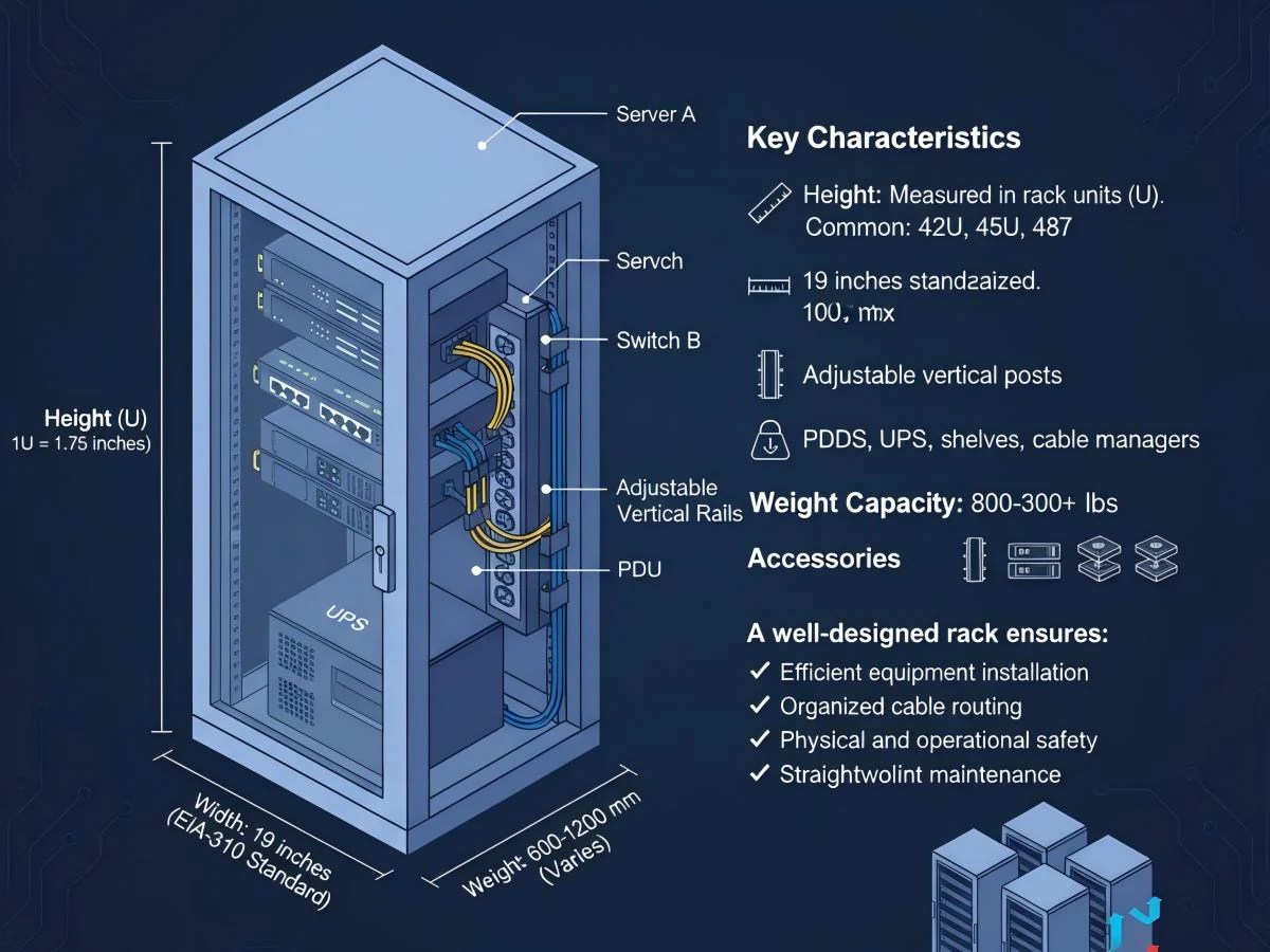 Data Center Server Rack Guide 2026 Types Design Airflow Power