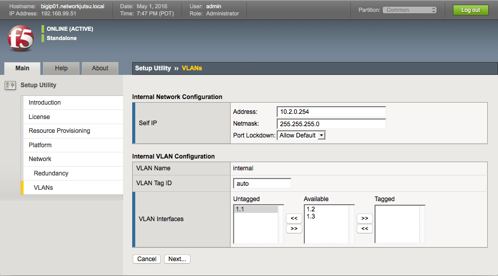 F5 BIG-IP LTM VE Initial Configuration - NetworkJutsu