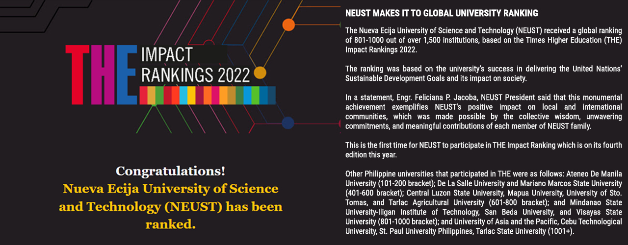 Nueva Ecija University of Science and Technology | ISO 9001:2015 CERTIFIED