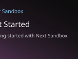 Get Started Next Sandbox