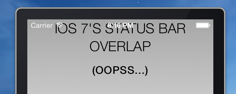 iOS 7 Status bar overlap problem in phonegap 3 | Nextflow