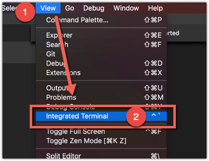 Visual Studio Code - View Menu Integrated Terminal | Nextflow