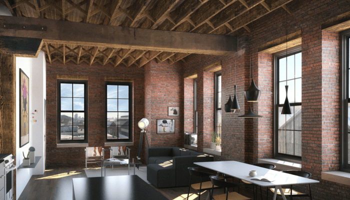 Brass Building Lofts offer modern living in the Strip