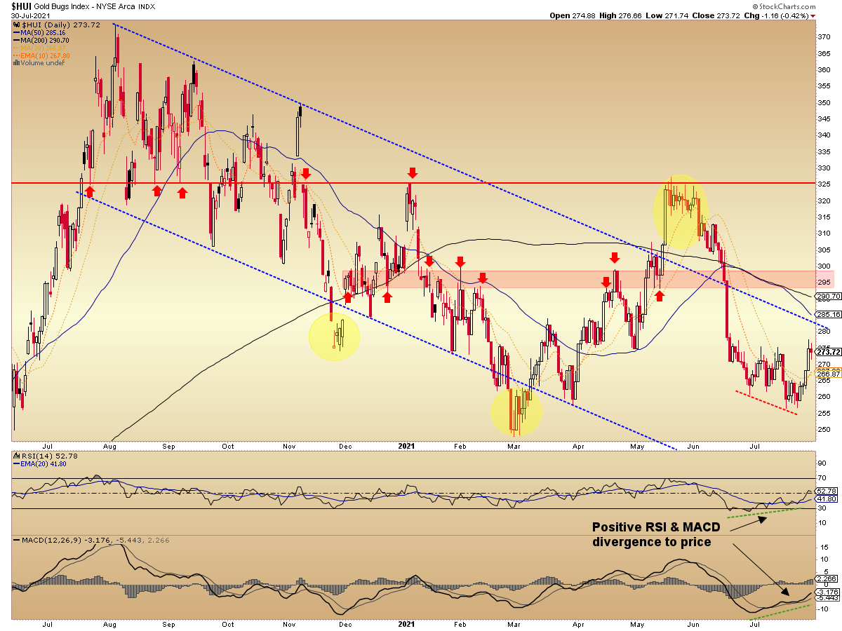 HUI technical status and gold stock fundamentals - Notes From the ...