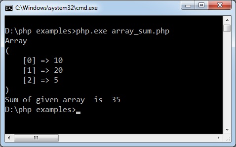 array_sum in php example – NgDeveloper