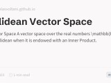 Euclidean Vector Space