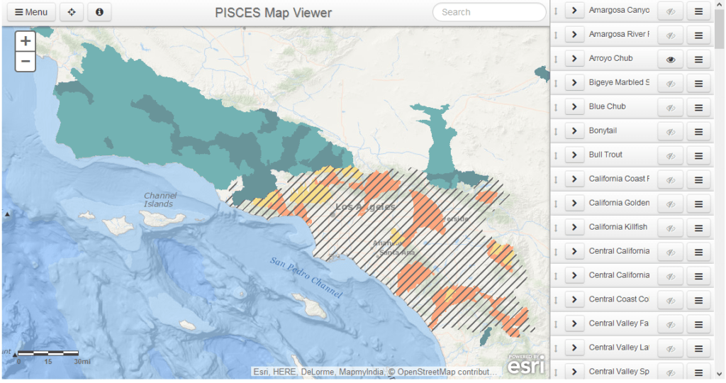 PISCES Species Range Interactive Map Viewer | Nick Santos