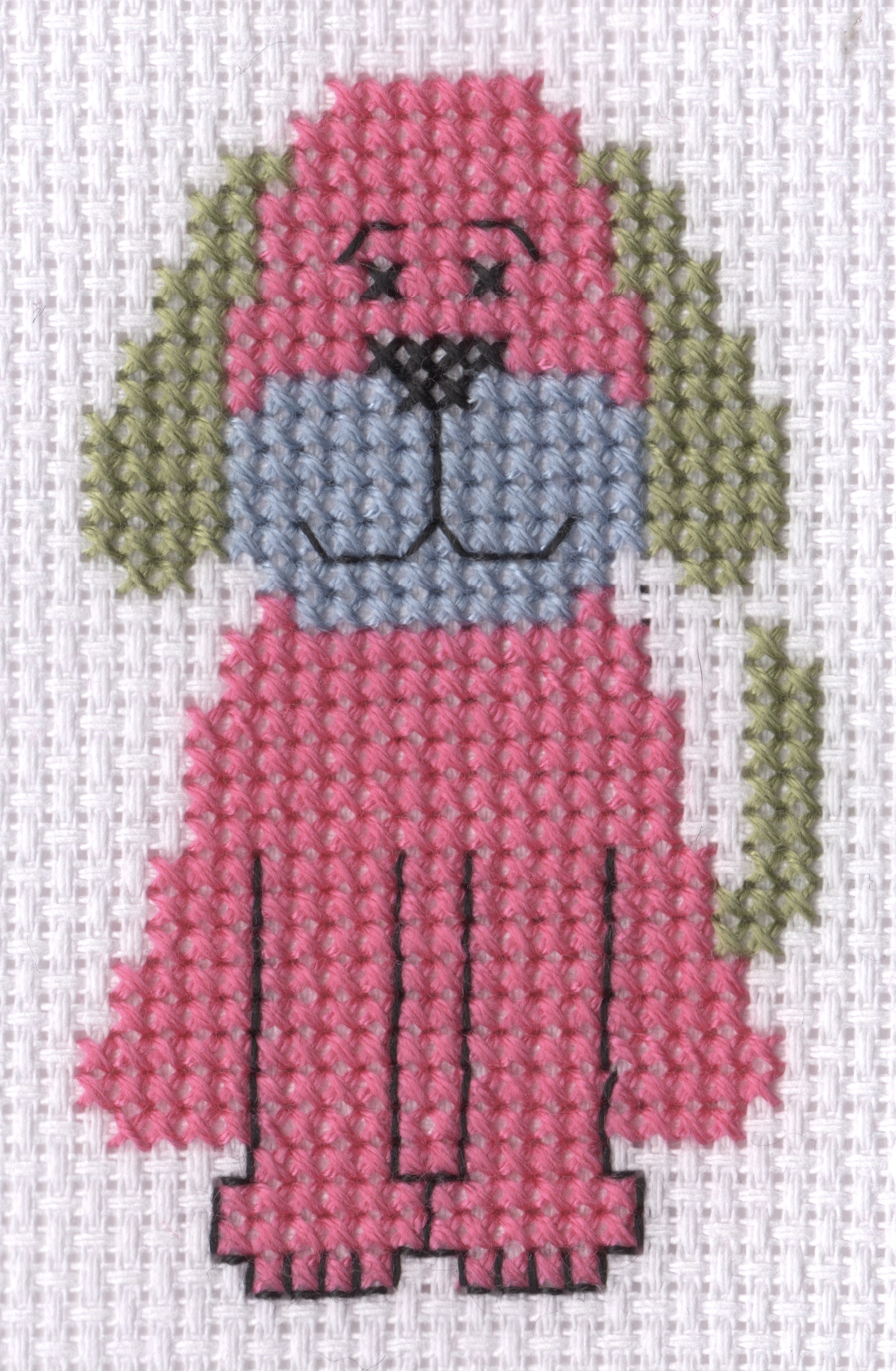 Using backstitch for outlining and adding detail in cross stitch ...