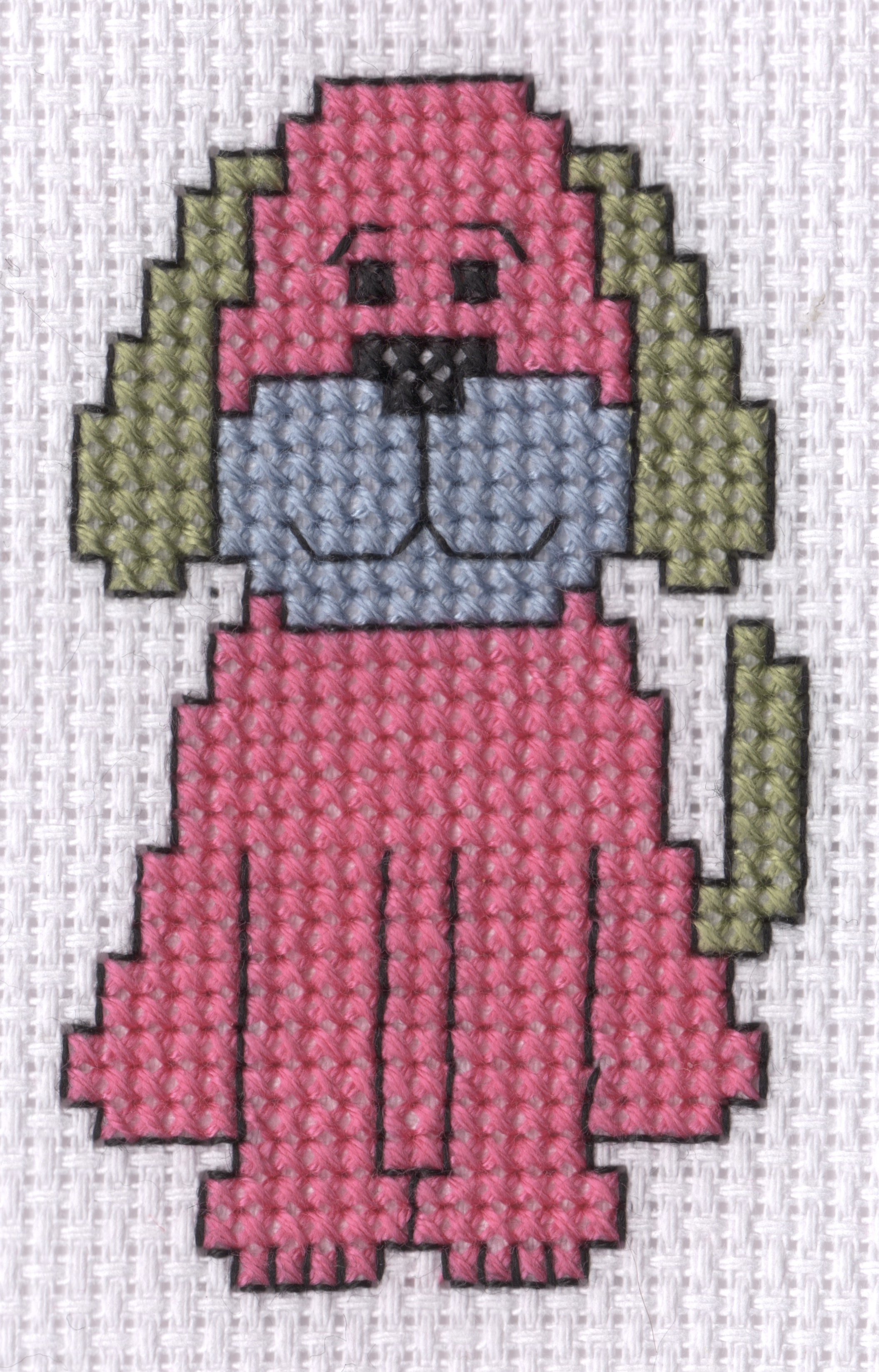 Using backstitch for outlining and adding detail in cross stitch ...