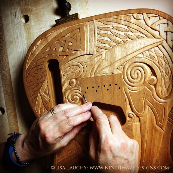 Triple Raven Tele-Style Guitar Carving Update – Ninth Wave Designs