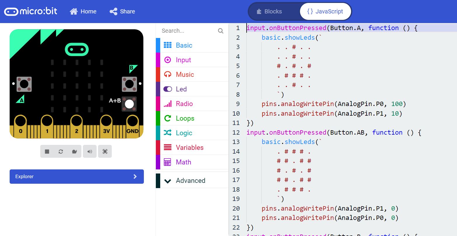 microbit example - New Jetpack Site