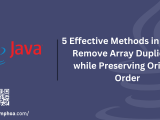 Remove Array Duplicates 5 Java Methods Preserve Original Order