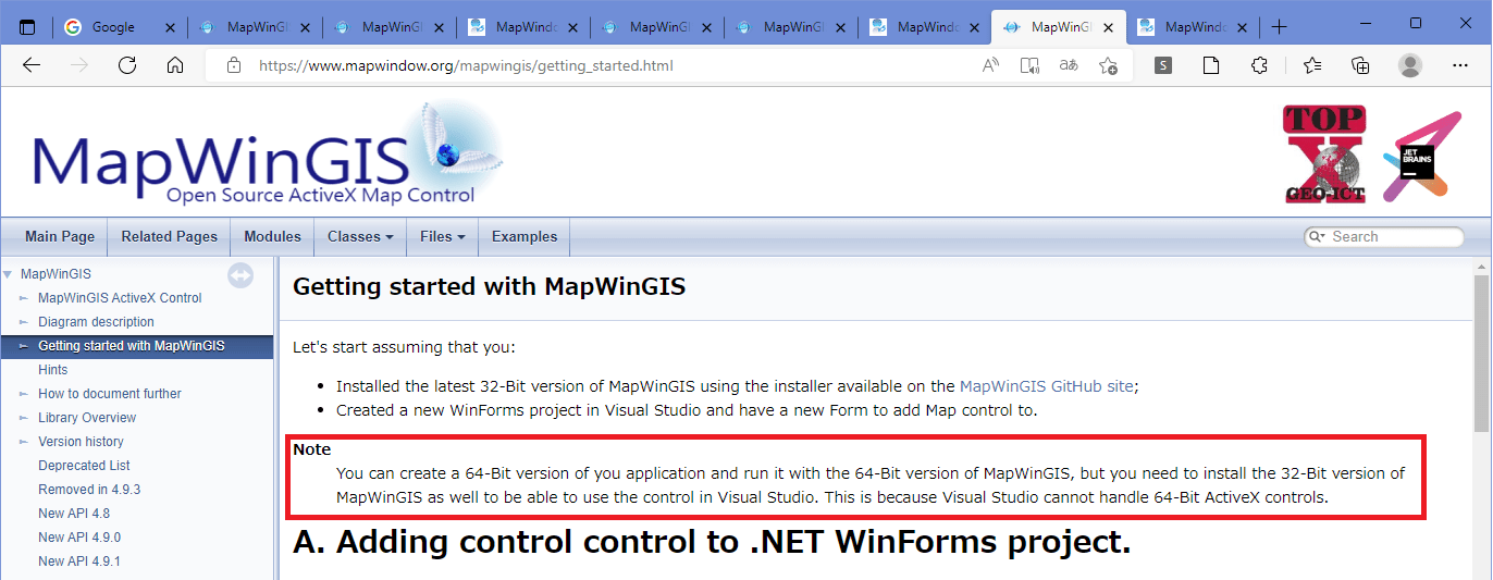 「MapWinGIS」を使ってC#でshpファイル表示する