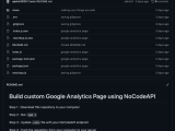 Build Google Analytics Open Page For Your Product Nocodeapi