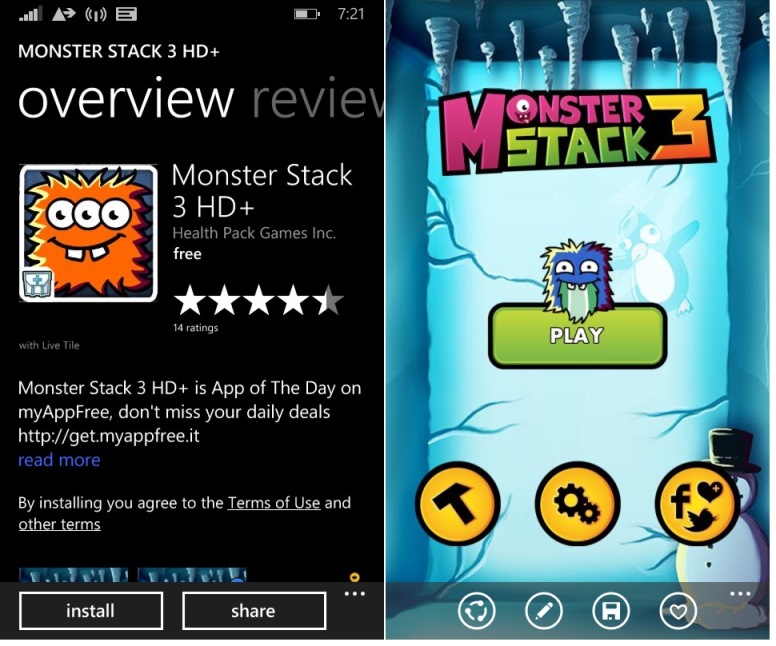 Monster Stack 3 HD+ ad-free version goes free for limited time - NPowerUser