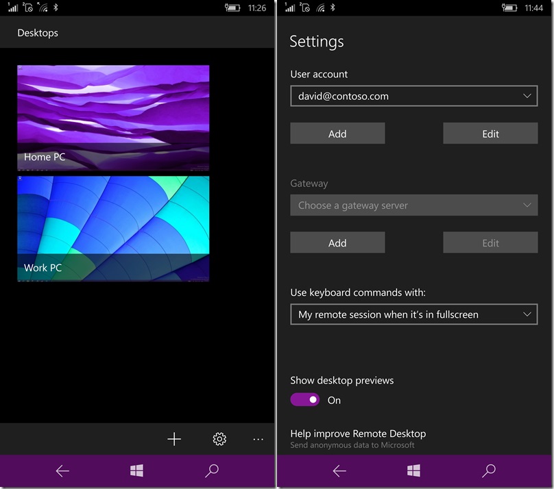 Remote Desktop Preview adds support for Windows 10 Mobile devices ...